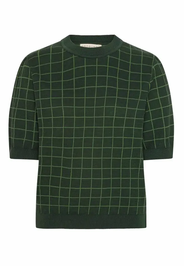 GROBUND Alva Tee With Grid - Green