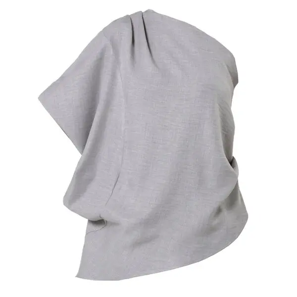 METAMORPHOZA Asymmetric Open Shoulder Top - Grey