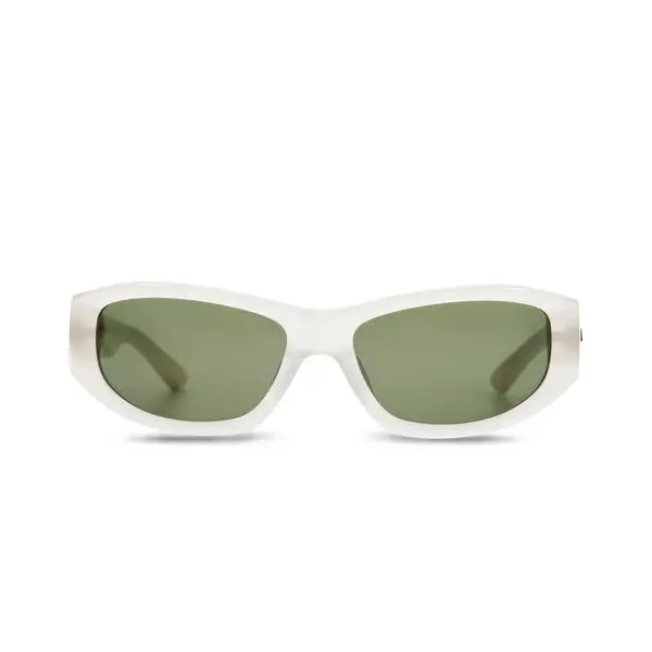 THE AVANTGUARD Cosmos Congee Ivory Oval Sunglasses - White