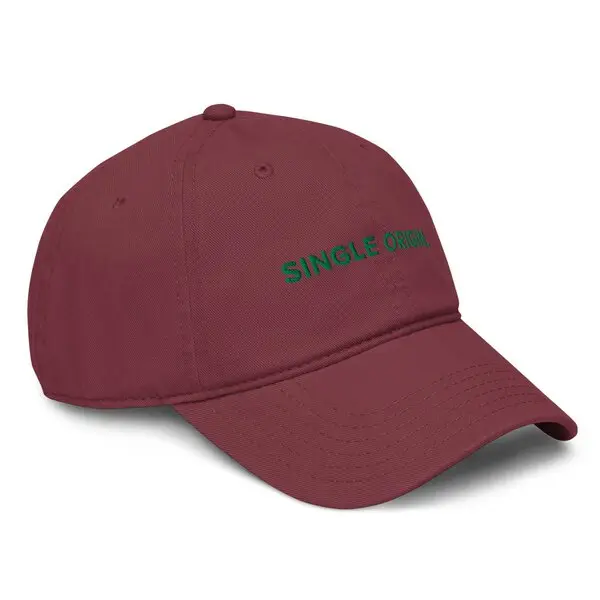ANCHOR & CREW Burgundy Gustatory Single Origin. Cotton Embroide Cap - Red