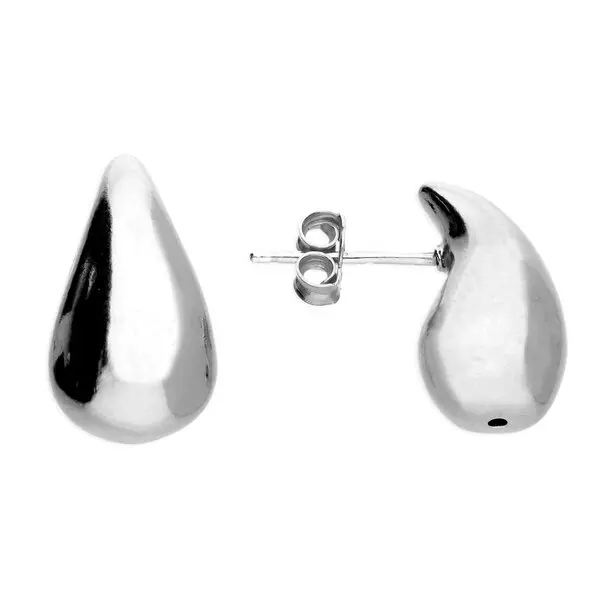 HARFI Small Sterling Elegant Tear Drop Earrings - Silver