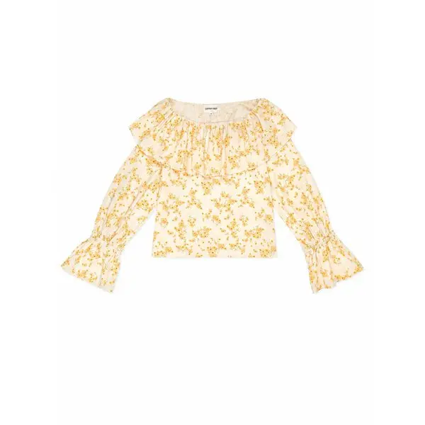Carmen Says Marguerite Floral Print Blouse - Yellow