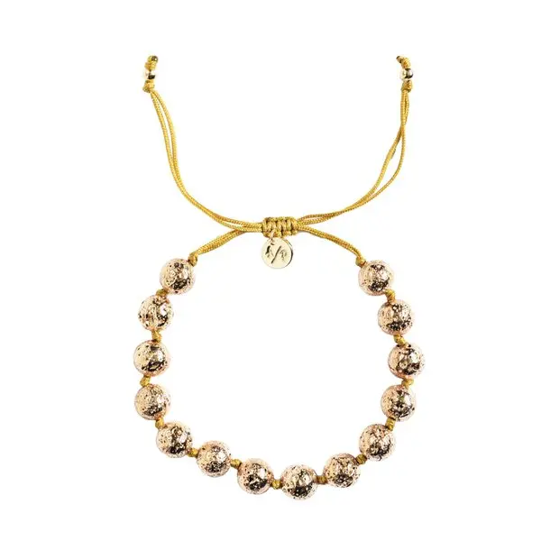ADRIANA PAPPAS DESIGNS Bella Bracelet On Colored Cord Caramel - Brown