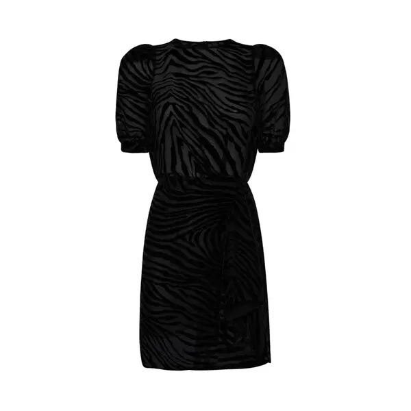SVETA MILANO Joan Short Devoré-velvet Dress - Black