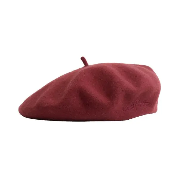 LOST PATTERN Bon Chic Wool Beret- Bordeaux - Red