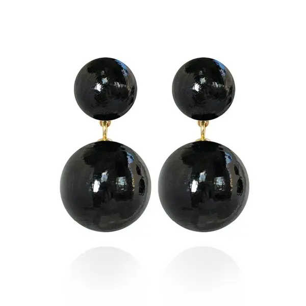 SAULE LABEL Sonia Classic Earrings In Raven - Black