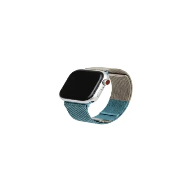 Saachi Leopard Print Mesh Watch Band - Blue