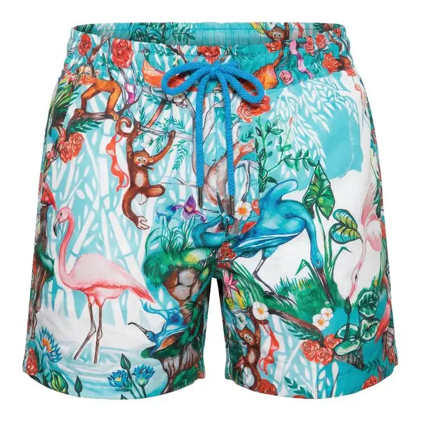 MAISON TANGERINE S Monkey Business Swim Shorts - Blue