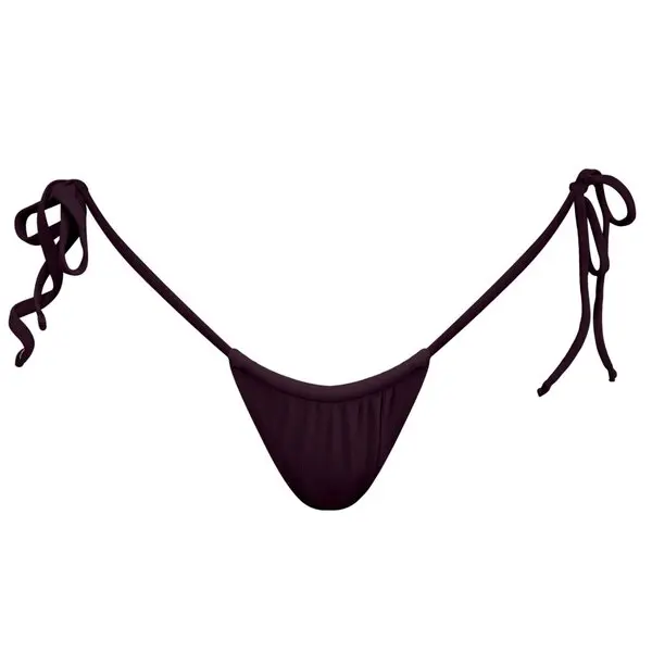 MIHARO Calliope Tie String Bikini Bottoms - Brown