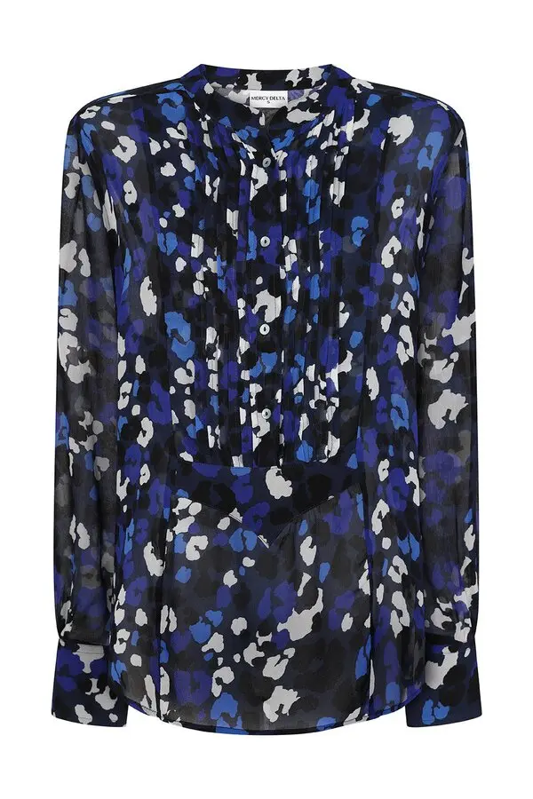 MERCY DELTA Rufford Blouse Pina Colada Midnight - Blue