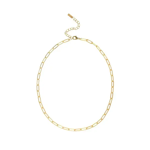 ADRIANA PAPPAS DESIGNS Paperclip Chain Necklace - Gold