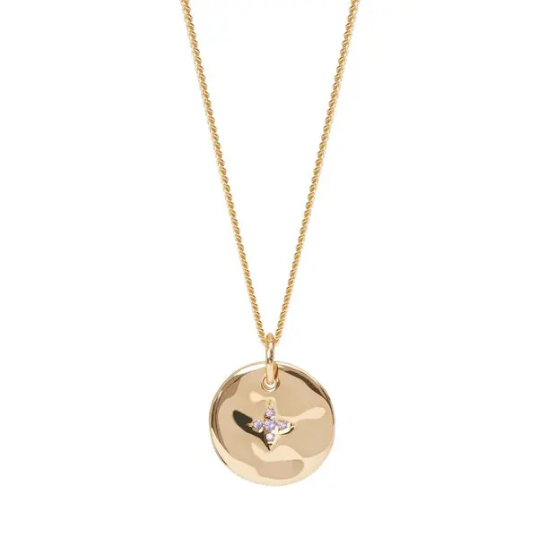 MURU February Birthstone Necklace - Gold