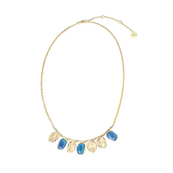 RARE MATTERS JEWELRY Dangling Multidrops Necklace - Blue