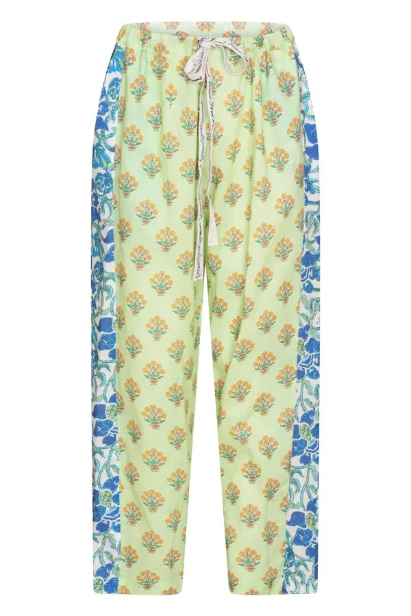 NOLOGO-CHIC Mix Match Fleurie & Bonbon Trousers Cotton Multi - Green