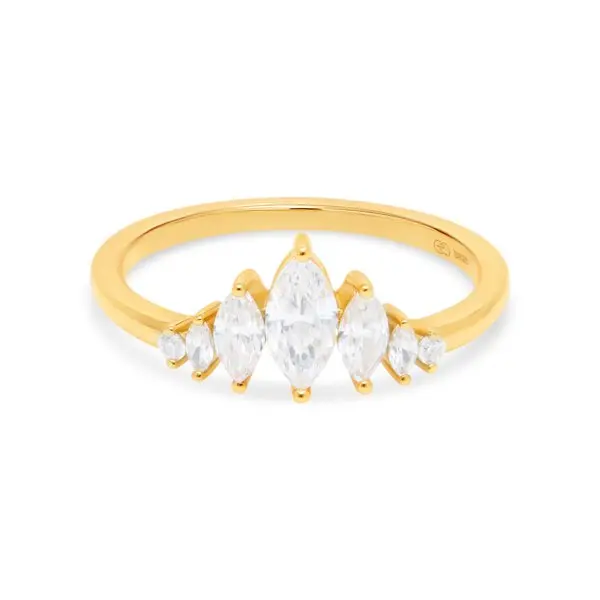 ESTERAH Marquise Cz Ring - Gold