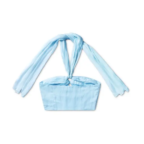 ESCALE Pastel Halter Crop Top