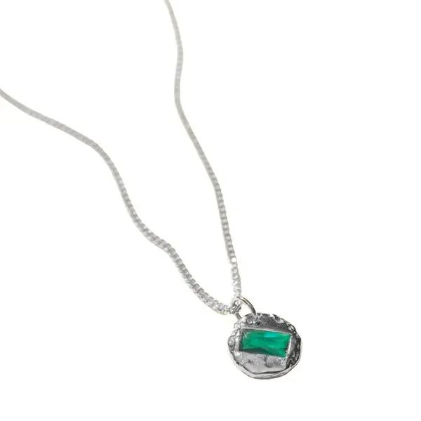 MURU Mini May Birthstone Necklace - Silver