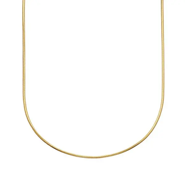 LILY CHARMED Plated Round Snake Chain Necklace - Gold