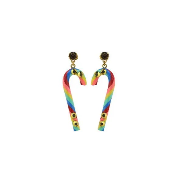 VICKISARGE Fruit Salad Candy Cane Earrings - Gold