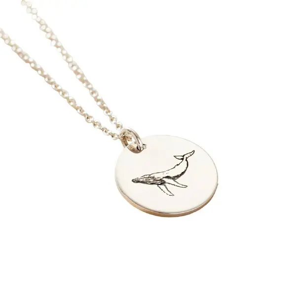 POSH TOTTY DESIGNS Sterling Whale Spirit Animal Necklace - Silver