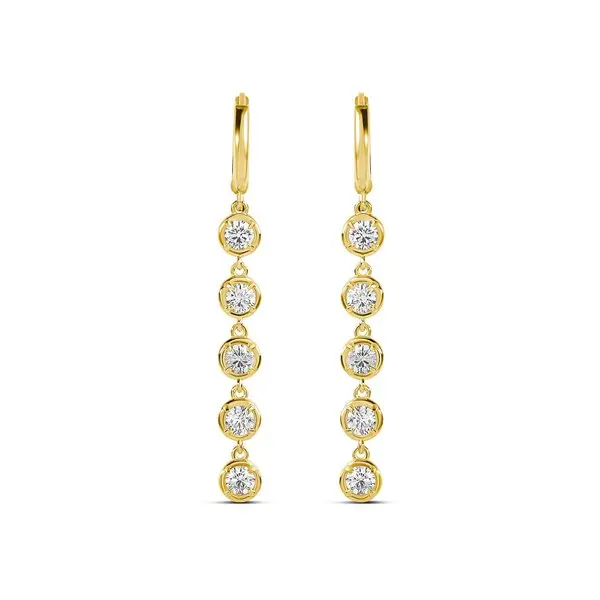 SHYMI Victorian Style Round Drop Earrings - Gold