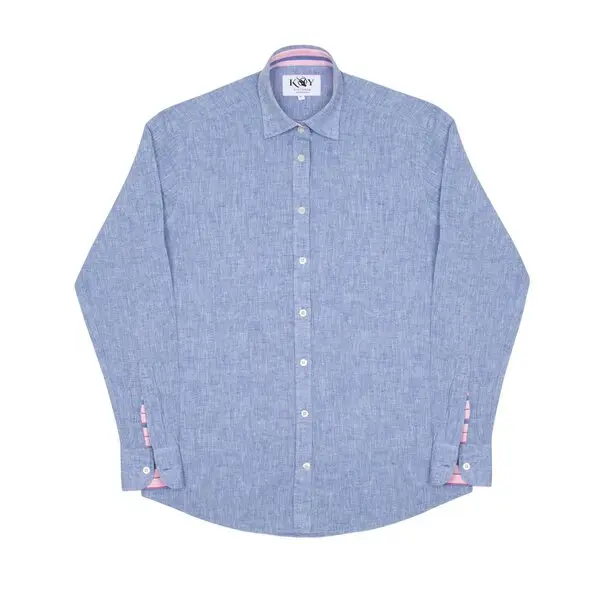 KOY CLOTHING Mida Linen Shirt - Blue