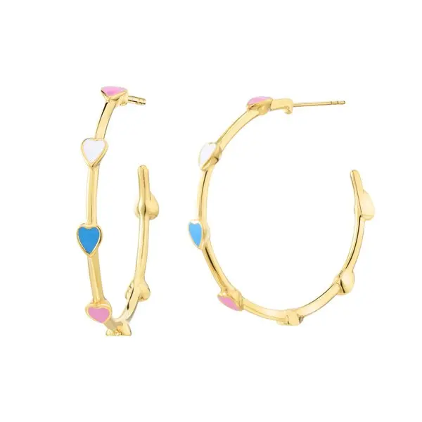 GOLD & HONEY Heart Station Hoops - Gold