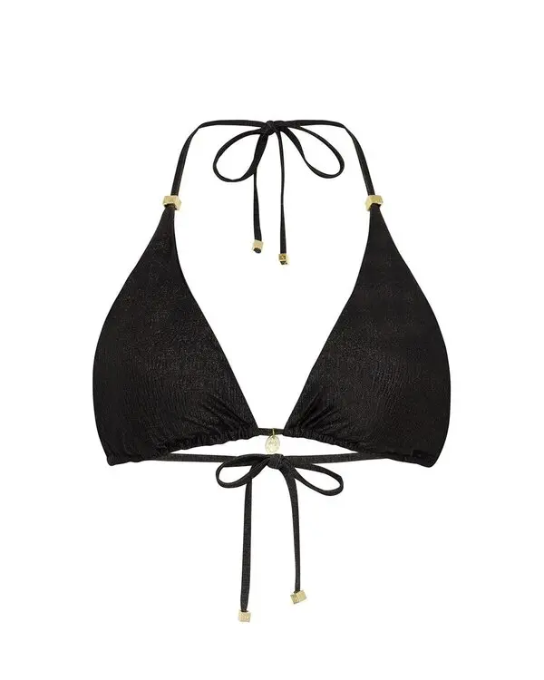 LEYLA MAYA Millie Bikini Top Ebony Shimmer - Black