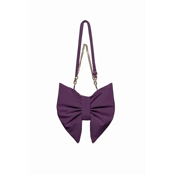 RAINSISTERS Bow Clutch Purse - Purple