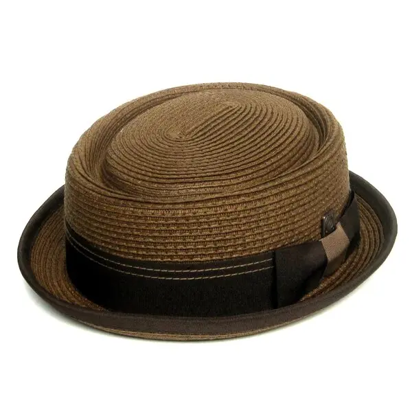 DASMARCA HATS Dasmarca Rico Summer Telescope Crown Lightweight Breathable Rude-boy Mod Porkpie Hat Tobacco - Brown