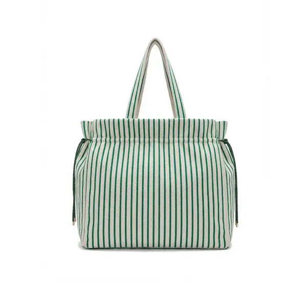 NOOKI DESIGN Deckchair Towelling Tote - Green