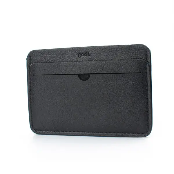 GODI. Handmade Leather Cardholder - Black