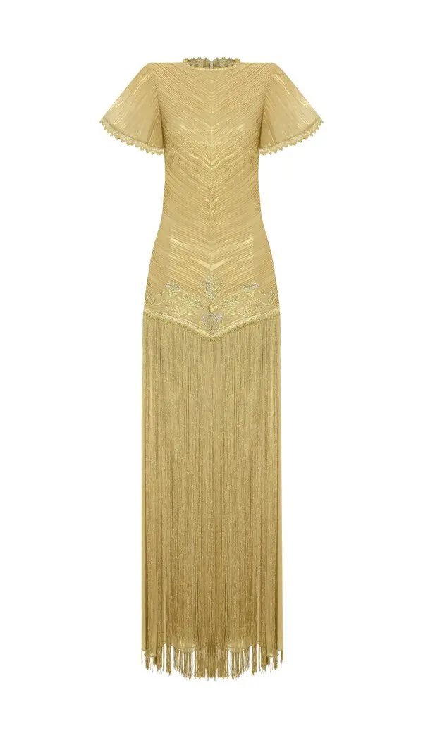 TUBA ERGIN Lyla Maxi Dress - Gold