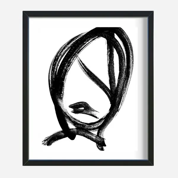 X ILONA BLUE Black / White Beauty Original Art Screen Print Limited Edition - Black/white