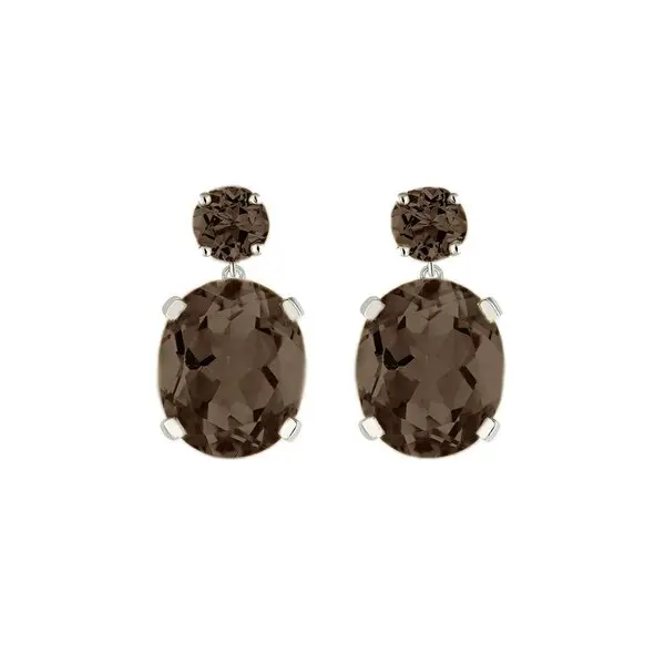 AUGUSTINE JEWELS Smoky Quartz Drop Earrings - Brown