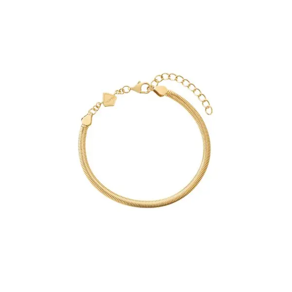 VANCHI Estelle Herringbone Chain Bracelet - Gold
