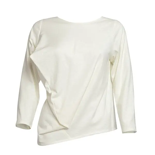 BIANCA POPP Asymmetrical T-shirt With Sleeves In Cotton - White