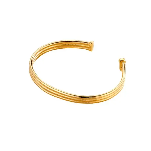 POSH TOTTY DESIGNS Column Open Cuff Bangle - Gold