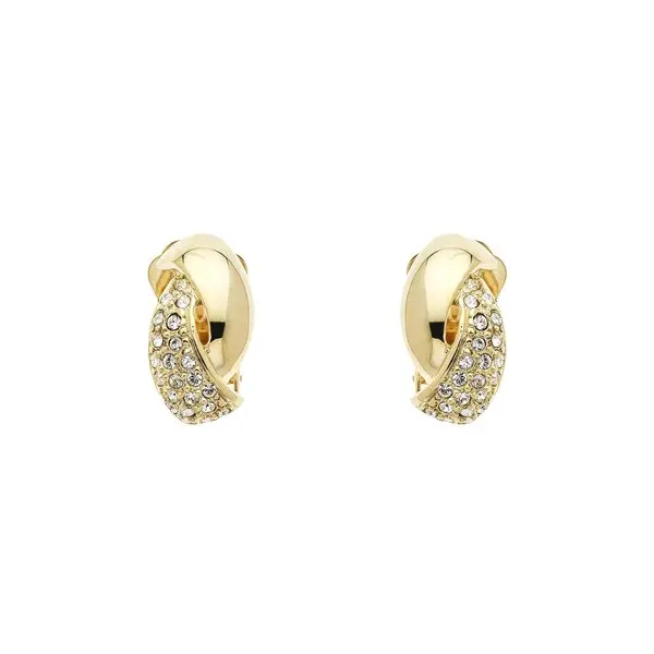 EMMA HOLLAND JEWELLERY Crystal Twist Clip On Earrings - Gold