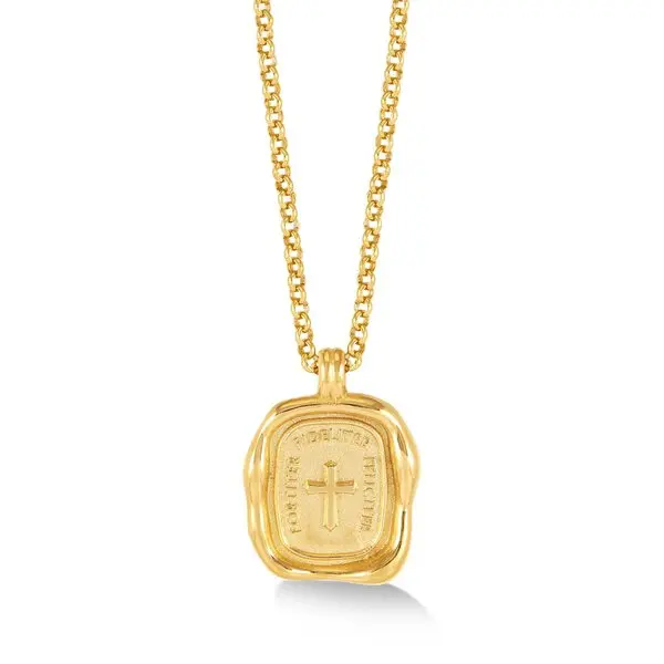 DOWER & HALL Success Talisman Necklace In Vermeil - Gold