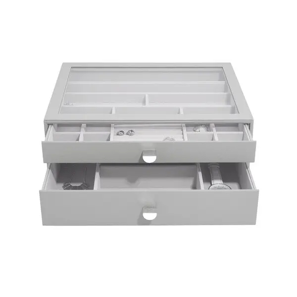 STACKERS Supersize Pebble Set Of Two Drawers - Grey
