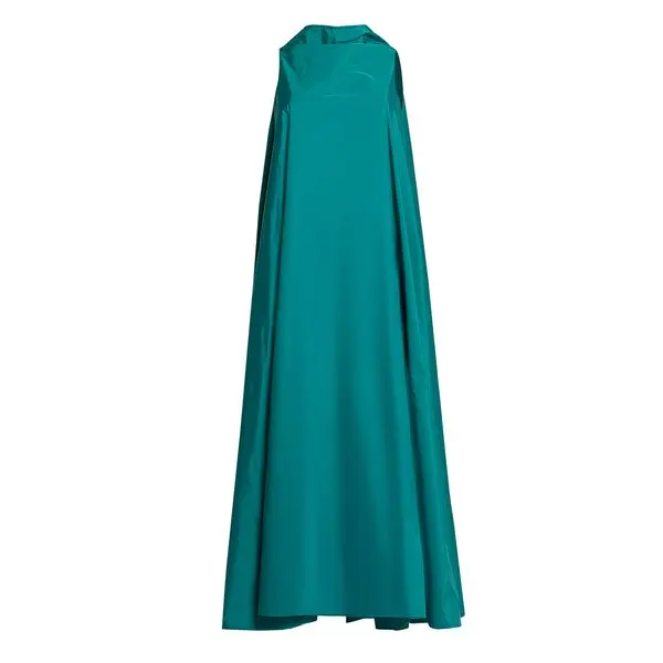 BIANCA POPP Bell Dress Long In Taffeta - Green