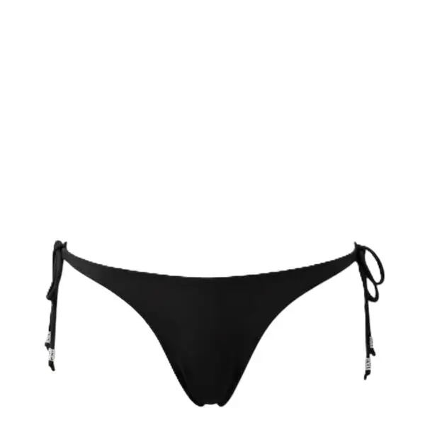 BRASINI SWIMWEAR Copa Tie Side Thong Bikini Bottom - Black