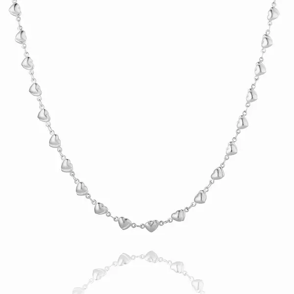 COCO & KINNEY Nicki Heart Necklace - Silver
