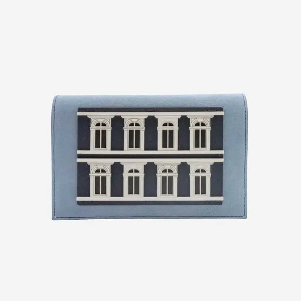 ABSURDE Navy Building Handbag - Blue