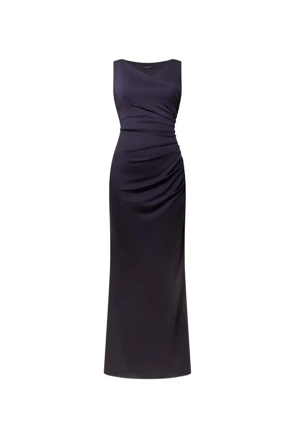 JAMES LAKELAND Navy Sleeveless Gathered Maxi Dress - Blue