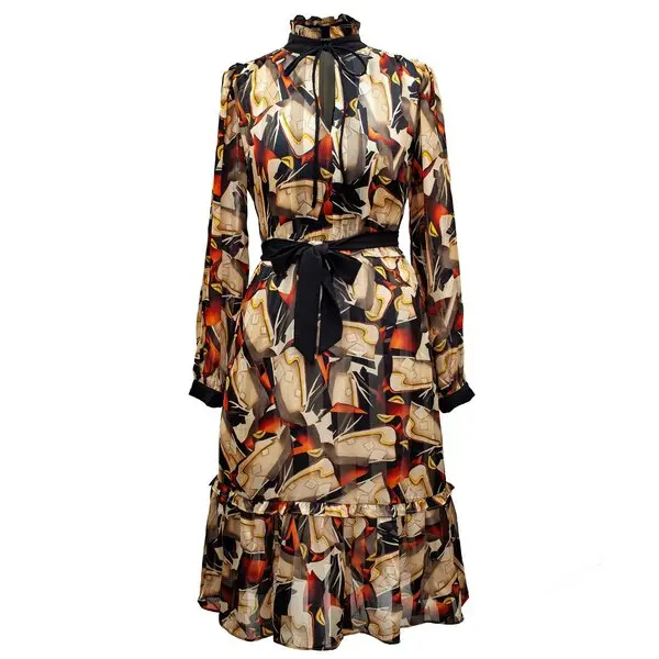 SMART AND JOY Tunic Dress With Graphic Print - Red