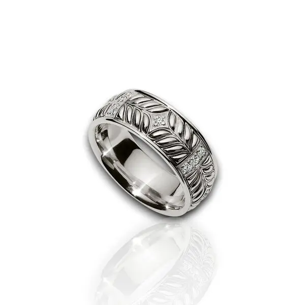 DANEILA LÉON Sterling Diamond Band Ring - Silver