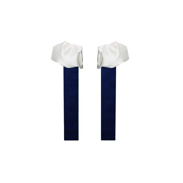 NUR KARAATA Grand Duchess Navy Gloves - Blue