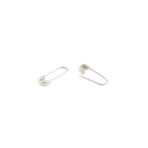 Kris Nations Safety Pin Earrings Sterling - Silver